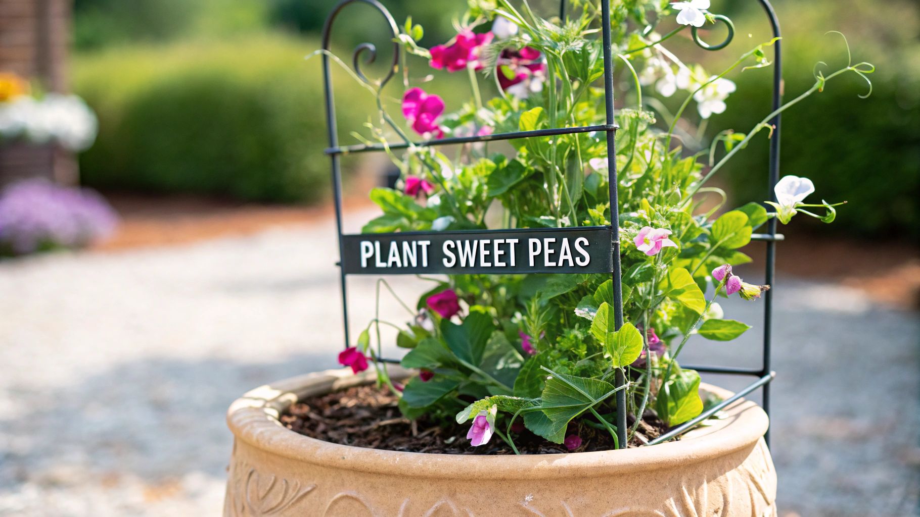 7 Steps for Planting Sweet Peas in a Pot - Homegrown Garden